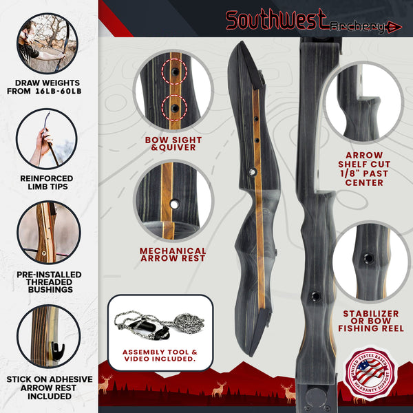 64" Ghost Takedown Longbow | All Bows | Southwest Archery