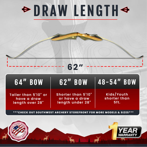 62" Spyder Takedown Recurve Bow | Southwest Archery